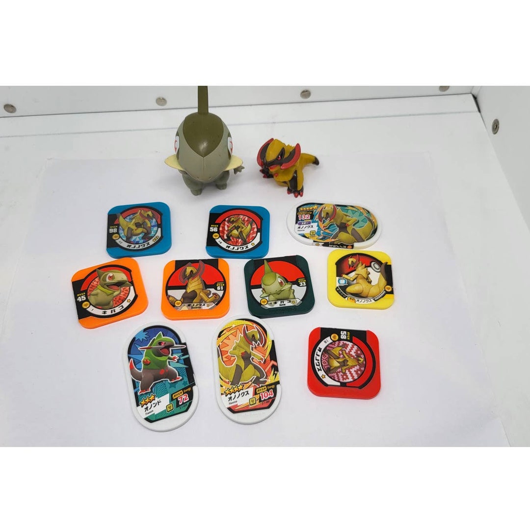 Axew Fraxure Haxorus Lot Figures Pokemon Center Tomy Bandai Coins Toys ...