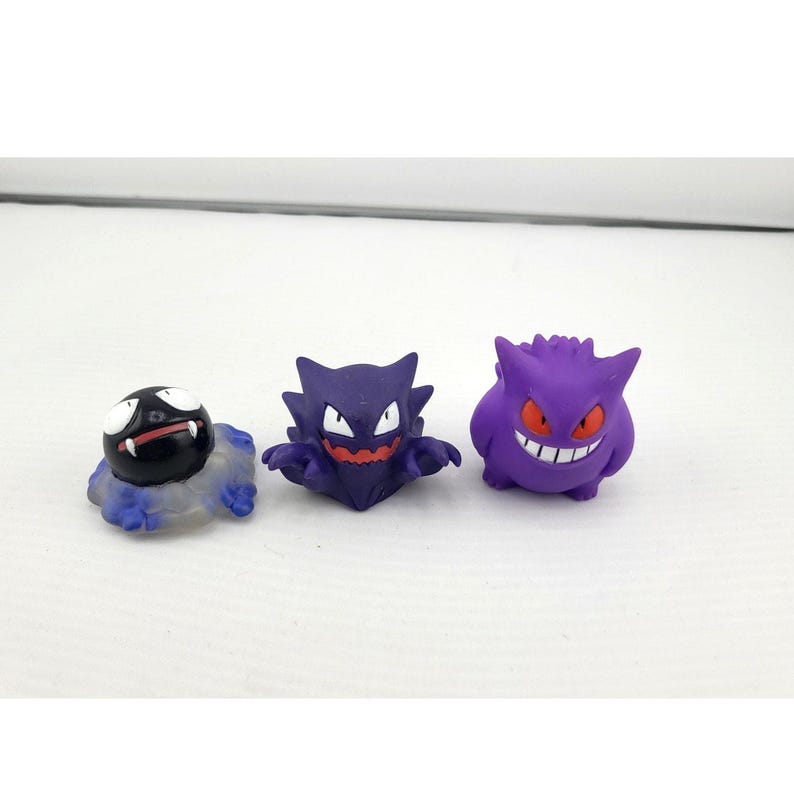 Gastly Haunter Gengar Finger Puppet Figures Authentic Bandai Pokemon - Etsy