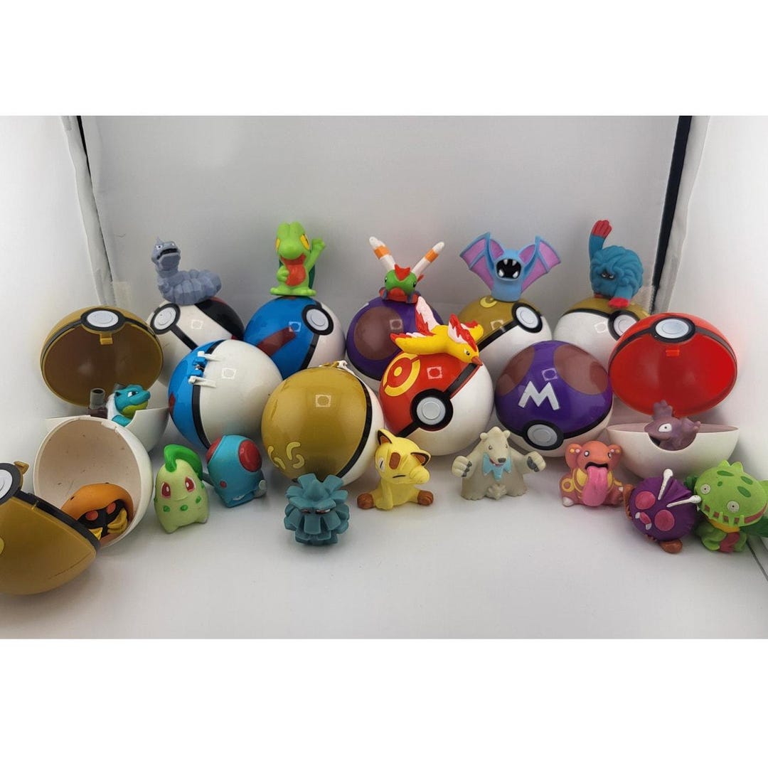 Assorted Pokemon Figures With Pokeball Set of 6. Perfect for Party ...