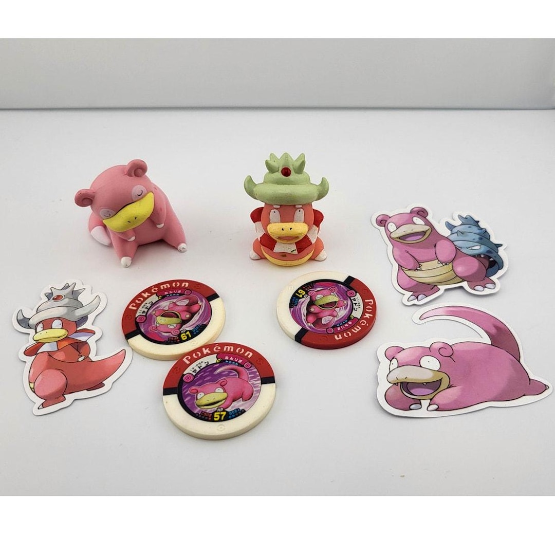 Slowpoke Slowbro Slowking Lot Figures Pokemon Center Tomy Bandai Coin ...