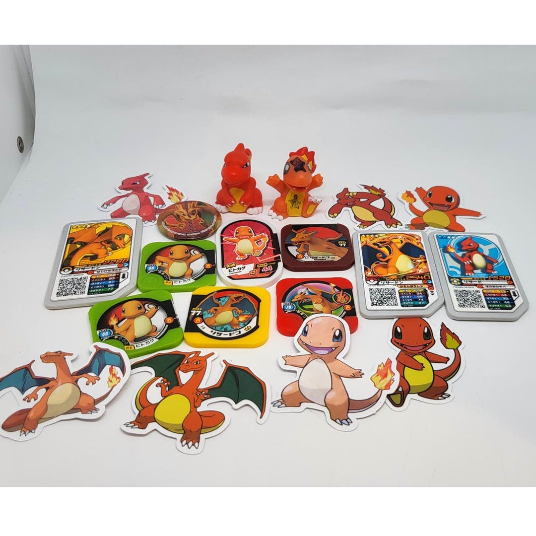 Charizard Charmeleon Charmander Figures Toys Lot Tomy Bandai Pokemon ...