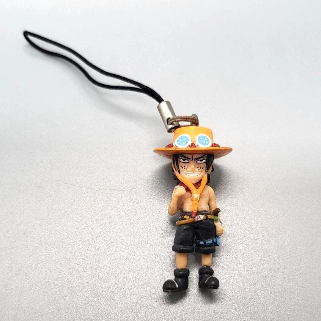 Portgas Ace Charm One Piece Keychain Figure - Etsy