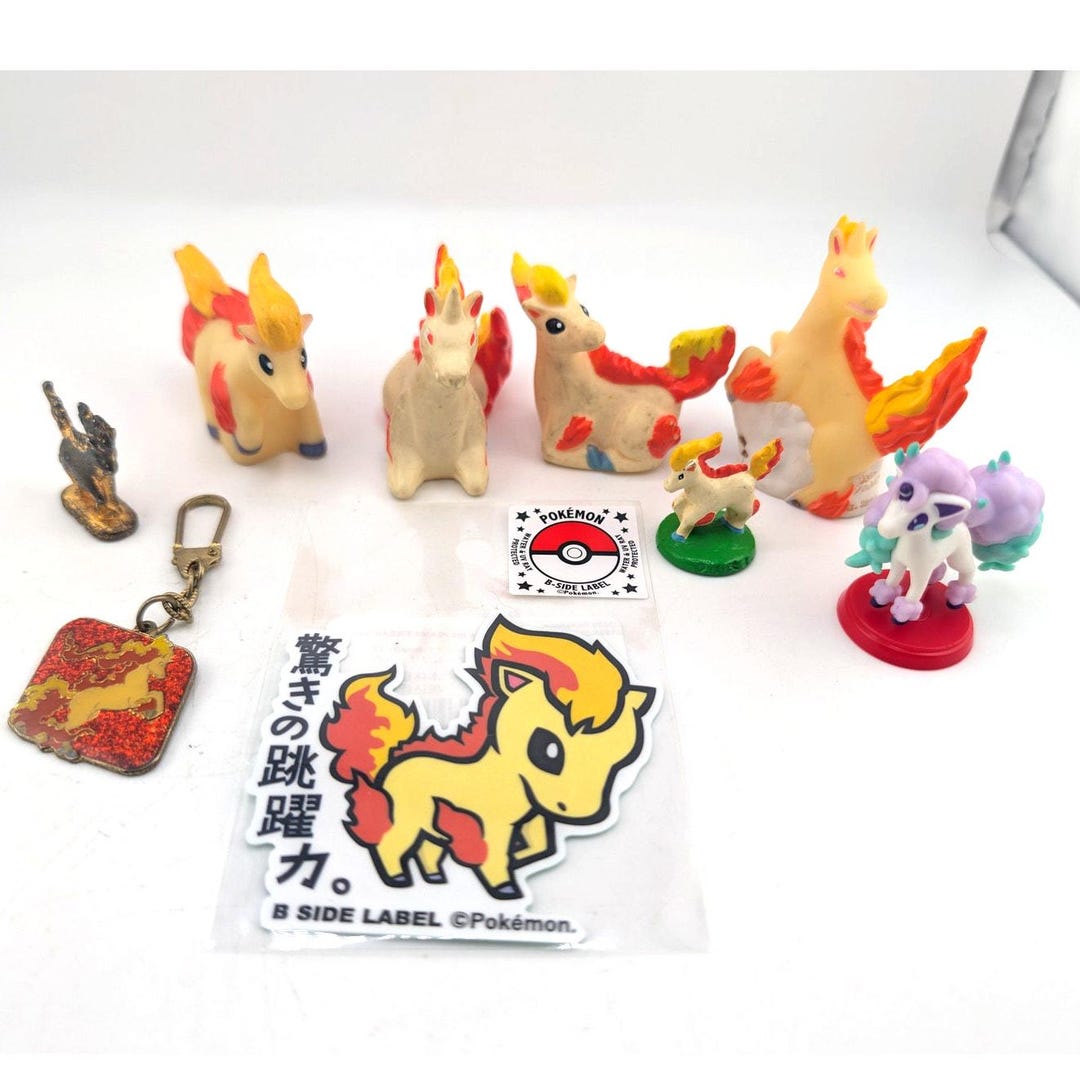 Ponyta Rapidash Lot Figures Pokemon Center Bandai Tomy Battrio Token B ...