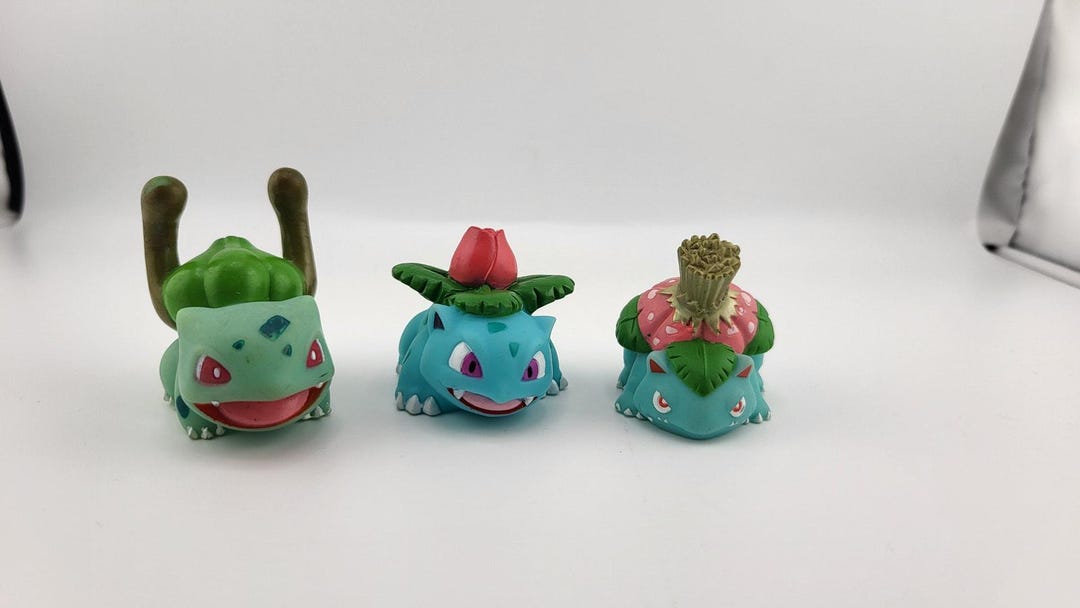 Bulbasaur Ivysaur Venusaur Attack Pose Finger Puppet Figures Bandai ...