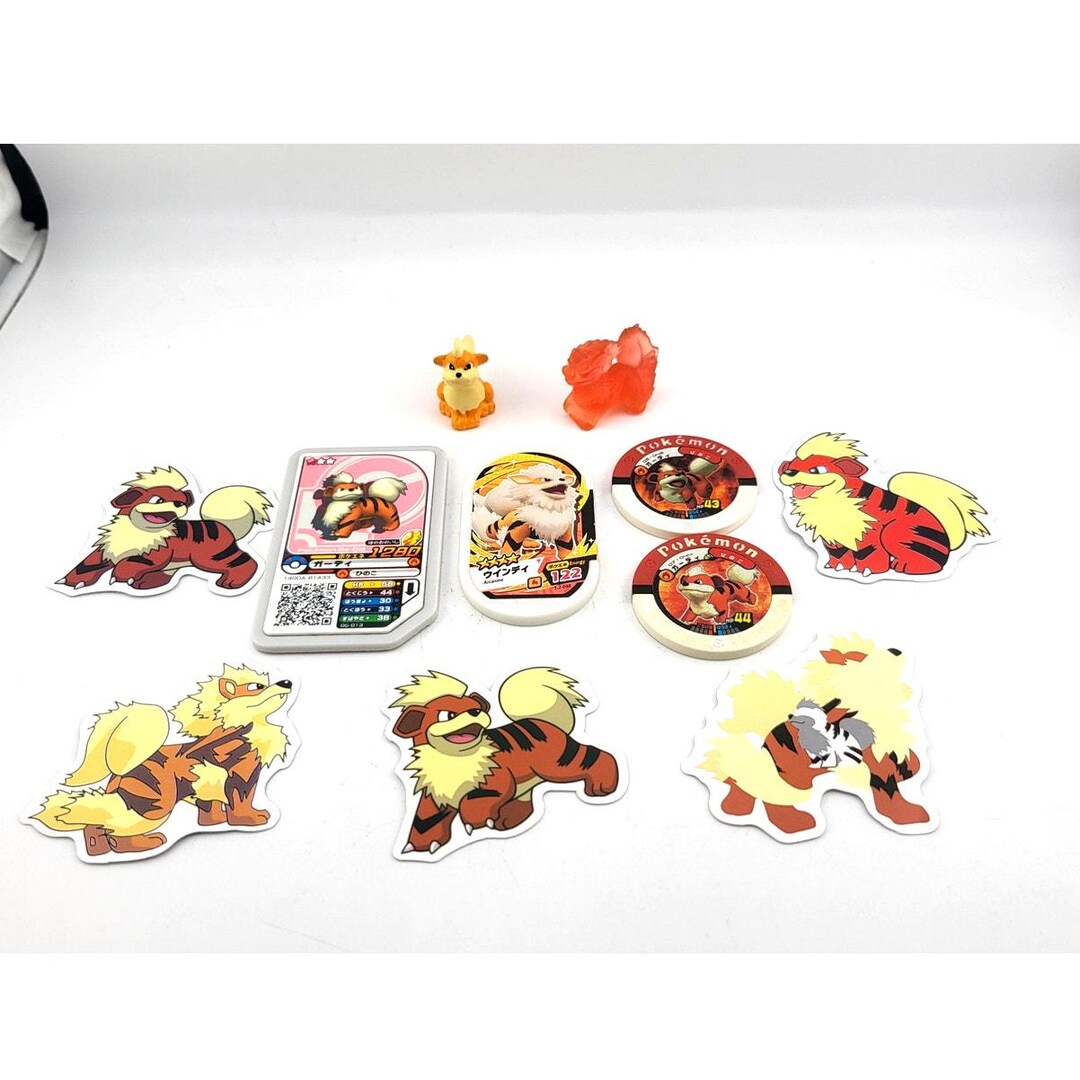 Growlithe Arcanine Lot Bundle Pokemon Center Bandai Tomy Figures Coins ...