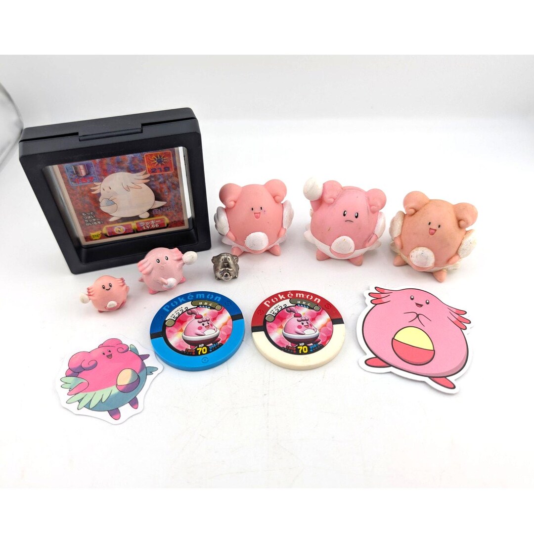 Chansey Blissey Happiny Lot Figures Pokemon Center Bandai Tomy Coins ...