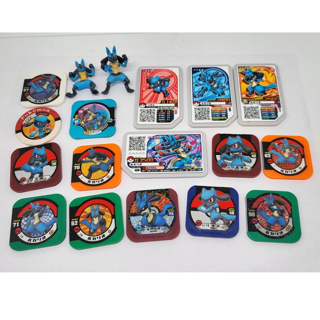 Riolu Lucario Lot Figures Pokemon Center Tomy Bandai Coin Toys Tretta ...