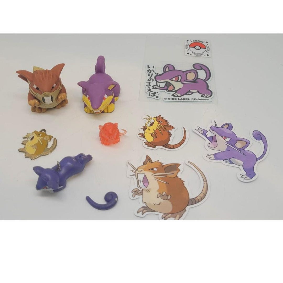 Rattata Raticate Lot Figures Pokemon Center Tomy Bandai Coin Toys Ga ...