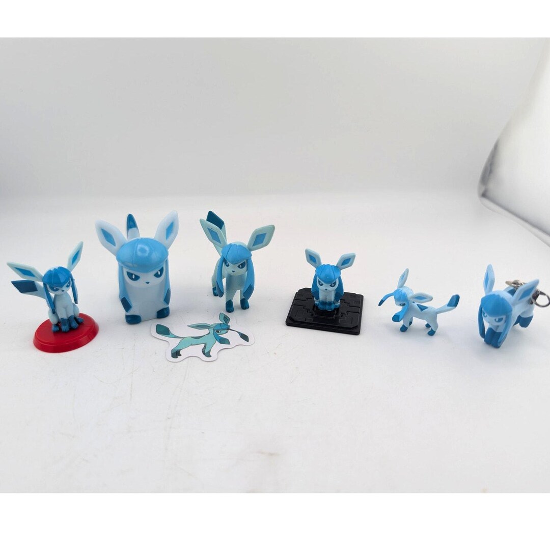 Glaceon Lot Figures Pokemon Center Tomy Bandai Finger Puppet Toy Bundle ...