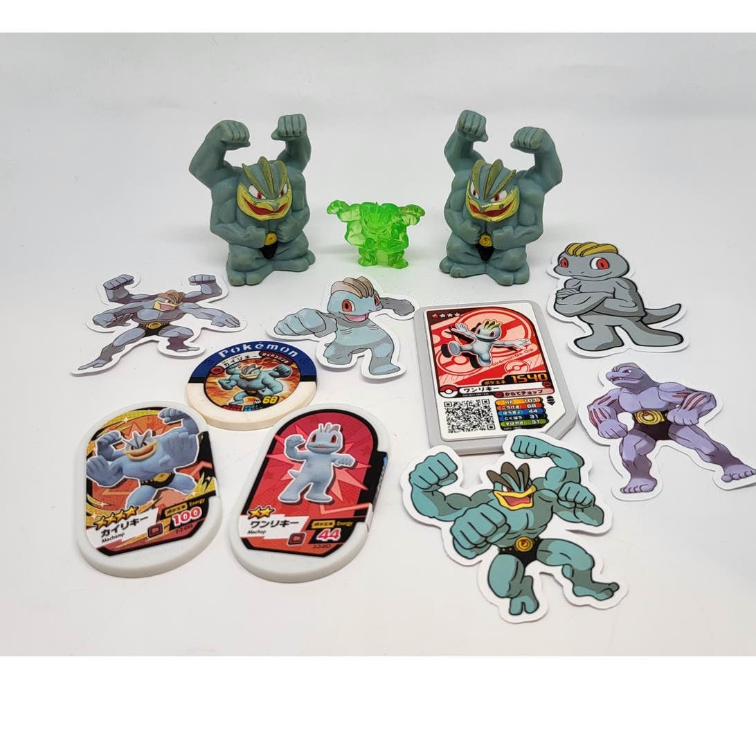 Machoke Machop Machamp Figures Toys Lot Tomy Bandai Pokemon Center Etsy Canada