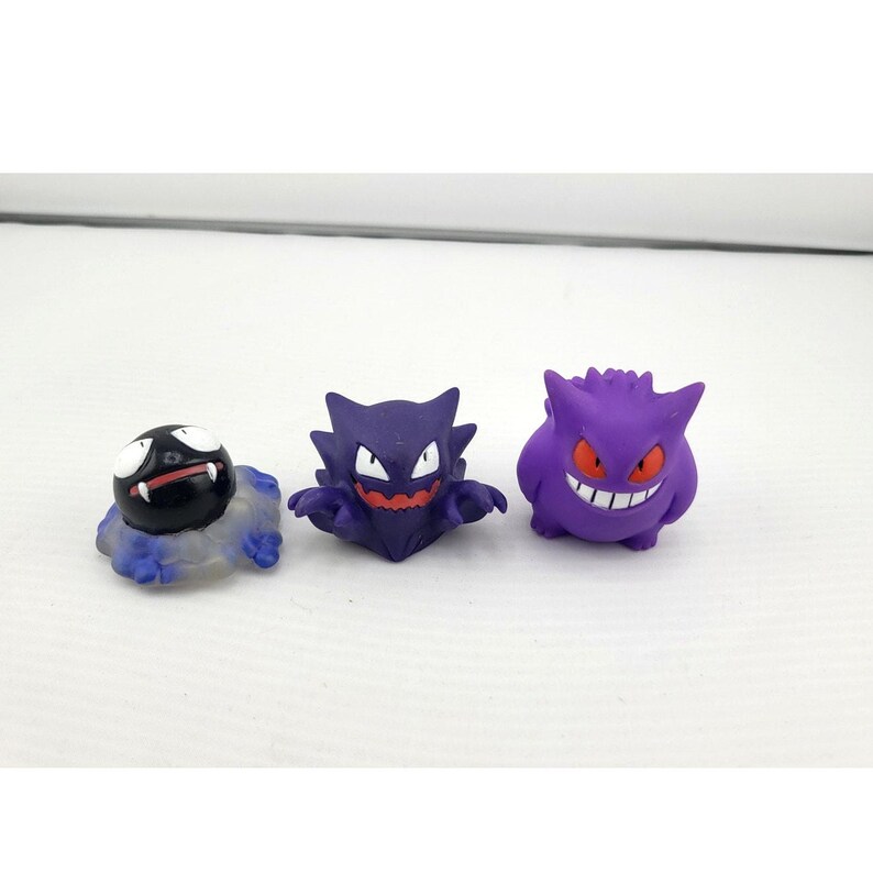 Gastly Haunter Gengar Finger Puppet Figures Authentic Bandai Pokemon - Etsy