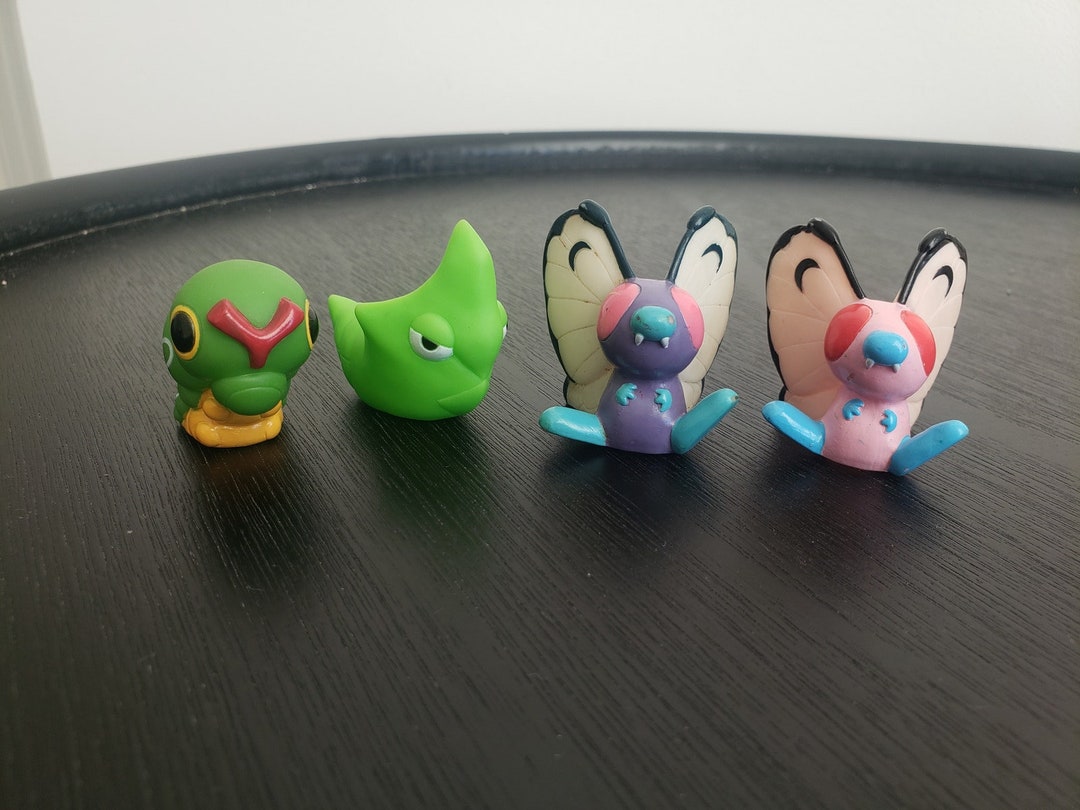 Caterpie Metapod Pink Shiny Butterfree Pokemon Finger Puppet Figures Bandai - Etsy