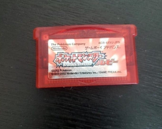Pokemon Ruby Authentic Japan Edition Game Gameboy Advance Nintendo - Etsy