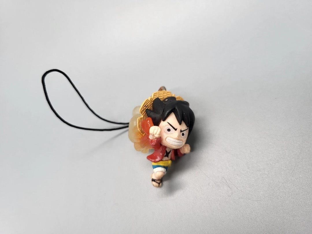 Luffy Bandai Charm 21740 One Piece Keychain Figure - Etsy