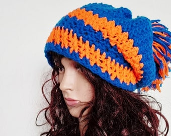 Orange and Blue Hat | Etsy
