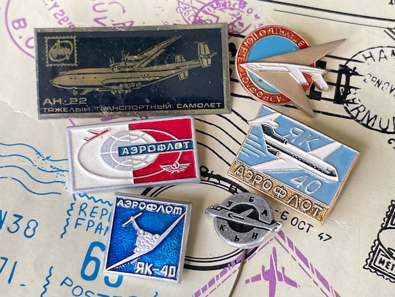 Rare Vintage Soviet Aviation Pins Mystery Box - Set o… - Gem