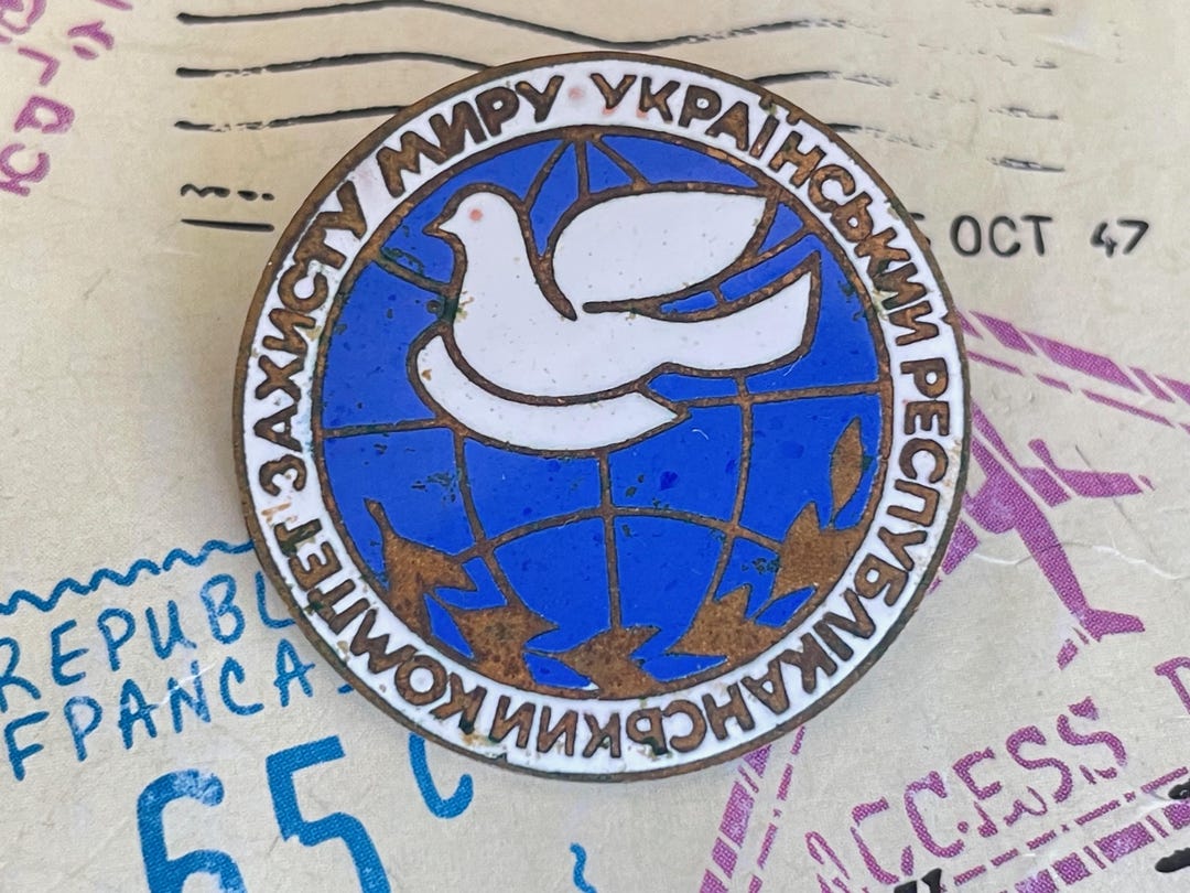 Dove of Peace Symbol - Peace - Rare Vintage Heavy Soviet Enamel Pin ...