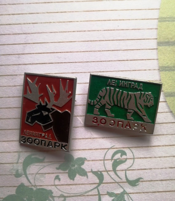 Zoo Pins, Soviet badges, Pick from Set, Animal Pin, F… - Gem