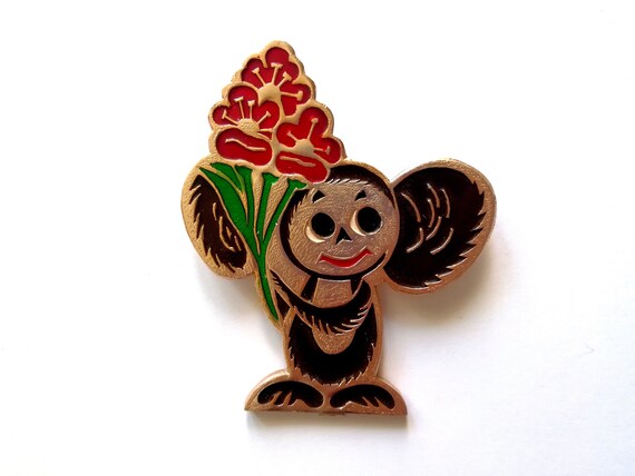 Cheburashka, Cartoon Character, Big Vintage Soviet Pi… - Gem
