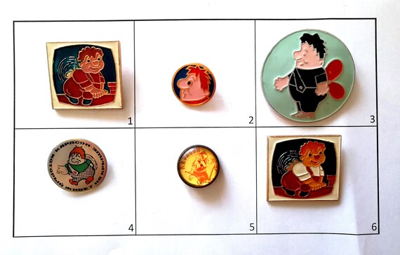 Carlson Cartoon Characters Vintage soviet children's pin | Etsy