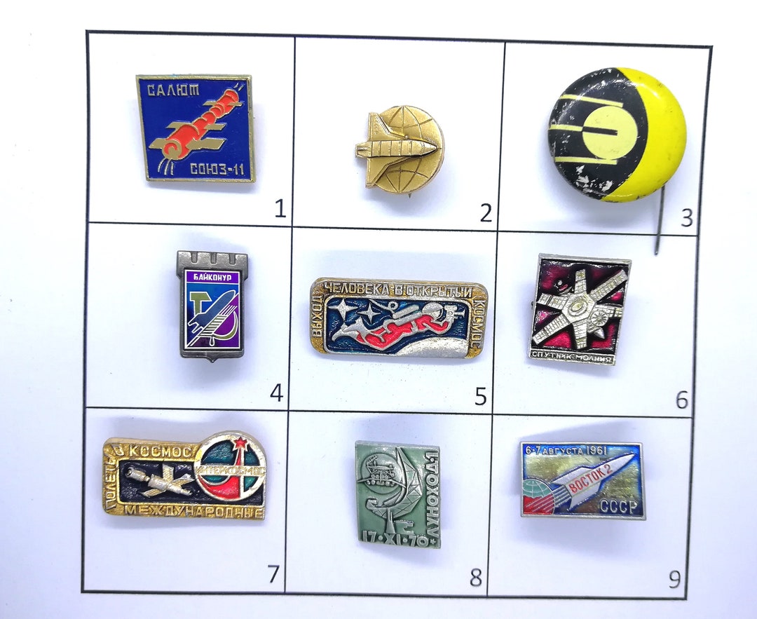Soviet Space Programm, Space Badges, Cosmonautics, Vintage Soviet Pins ...
