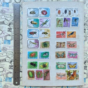 Insects, Butterflies, Beetles on Stamps From Different Countries ...