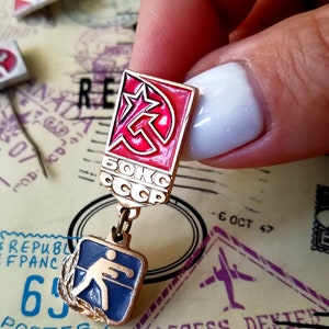 Boxing Badges, Vintage Soviet Pins, Sport Badges, Set of 7 Sports ...