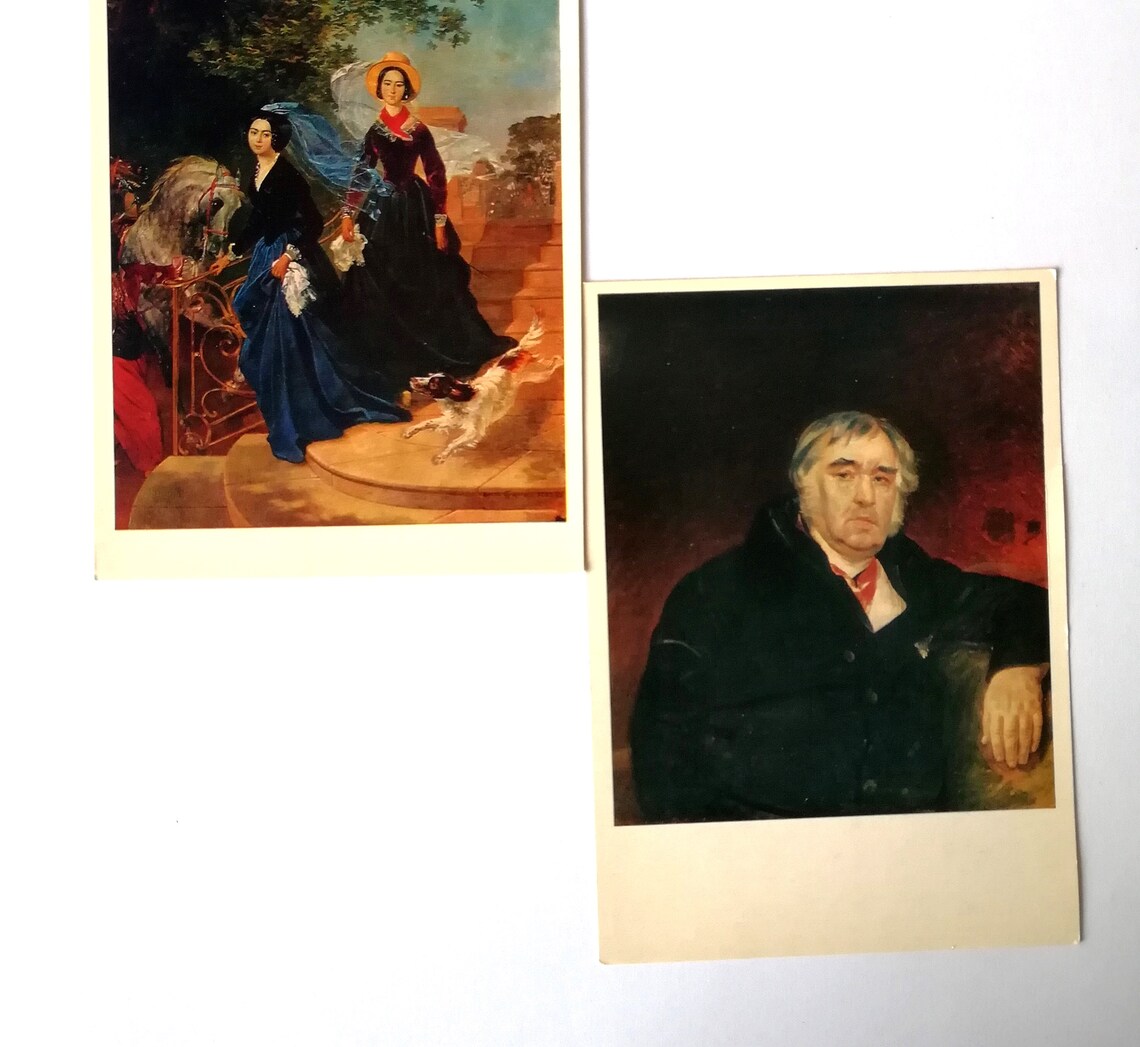 Karl Bryullov Famous Russian Artist Set of 2 Vintage Prints - Etsy