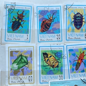 Insects, Butterflies, Beetles on Stamps From Different Countries ...