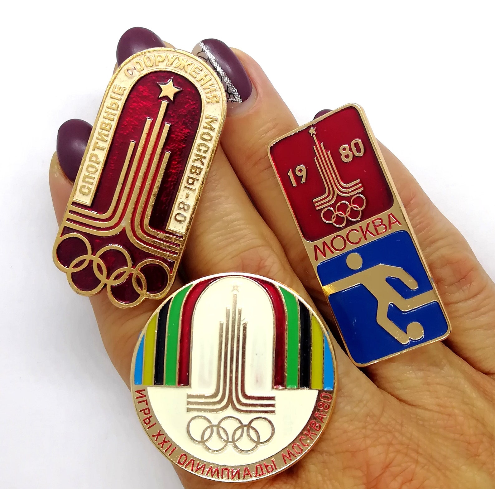 Olympic Games Moscow 1980 Soviet Badge Olympic Vintage | Etsy