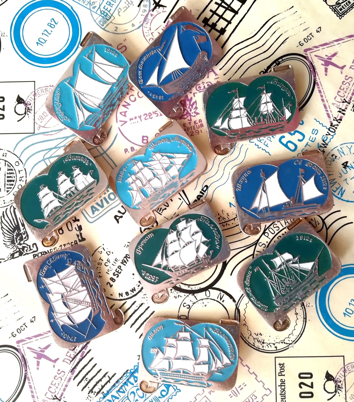 Sailboats Ships History Vintage Pin Badges Sailing Ships | Etsy