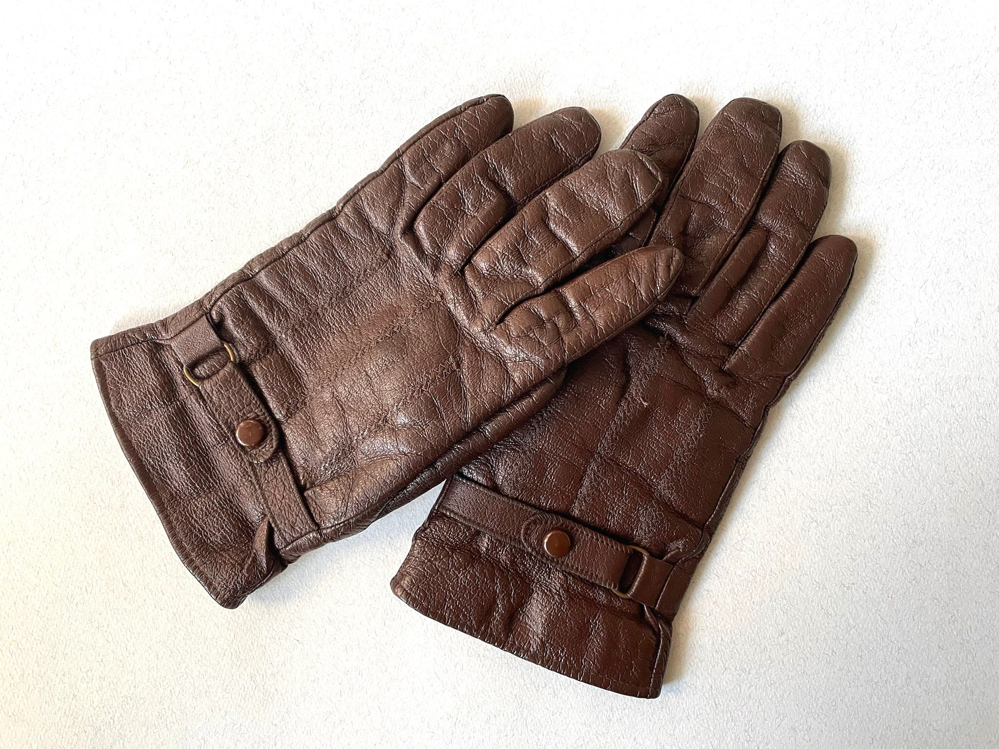Vintage Brown Leather Gloves Winter Gloves Men s Leather Gloves Leather Gloves Natural Leather Natural Sheepskin Lining 70 80s Etsy UK