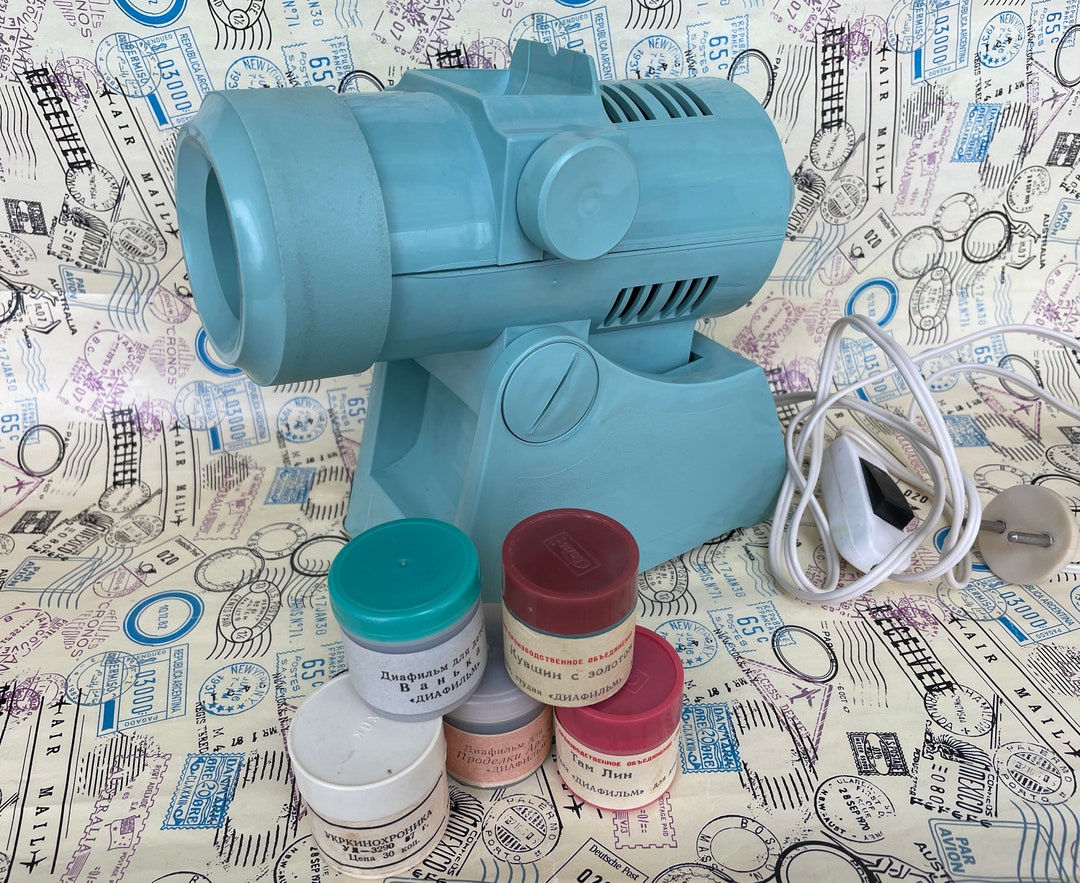 Vintage Filmstrip Projector & 5 Soviet Diafilms Gift Set Filmoscop 220V ...