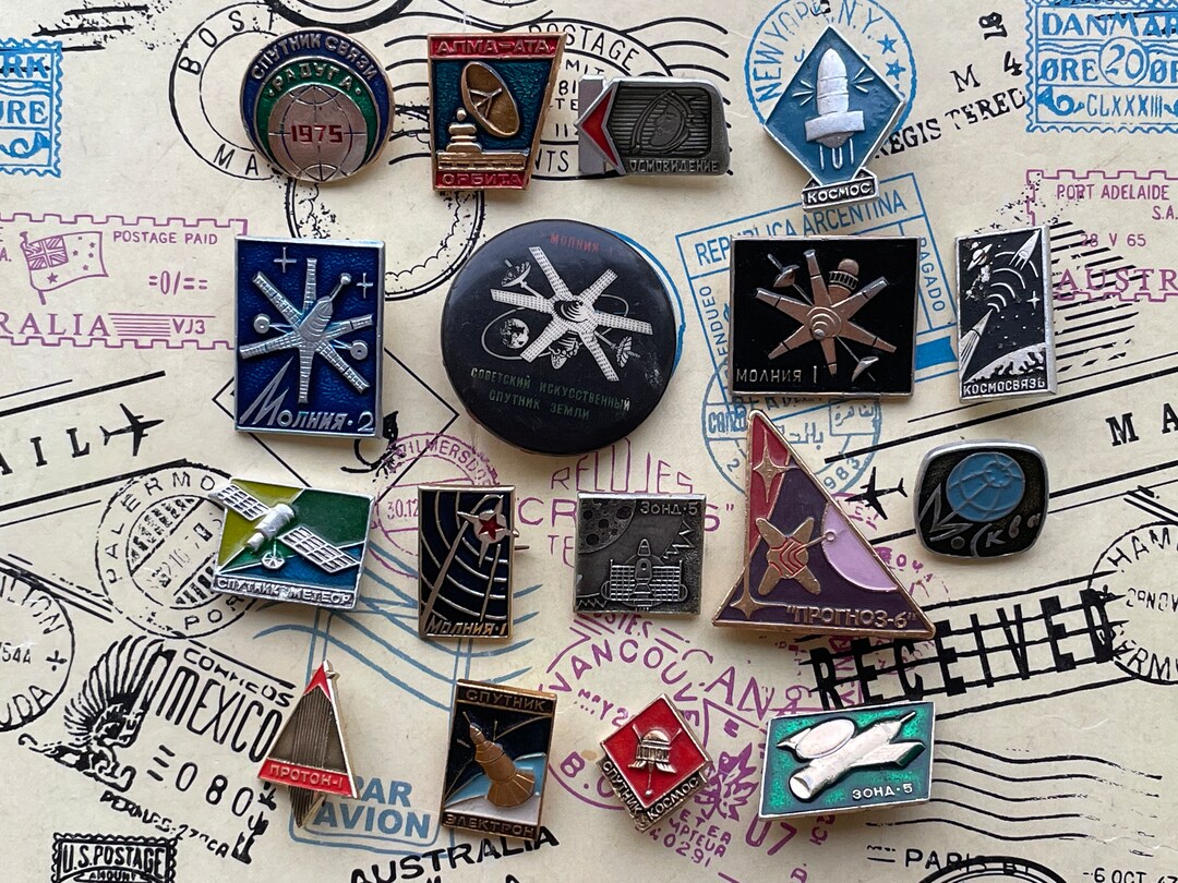 Satellites Space Badges Set of 17 Metal Pins Communication - Etsy