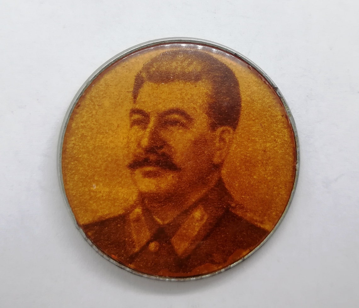 Joseph Stalin Badge Vintage Pin Badge Made in USSR. - Etsy India