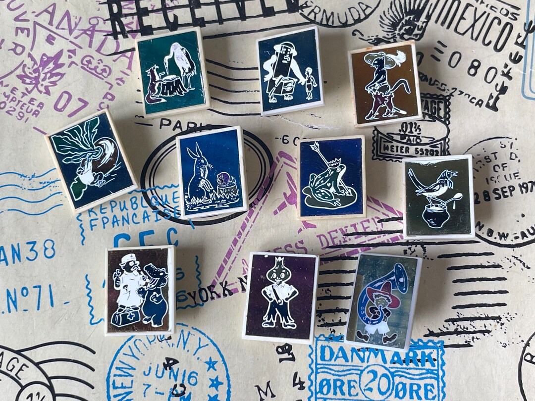 Fairy Tale and Cartoon Characters Pins, Vintage Soviet Child Pins, Set ...