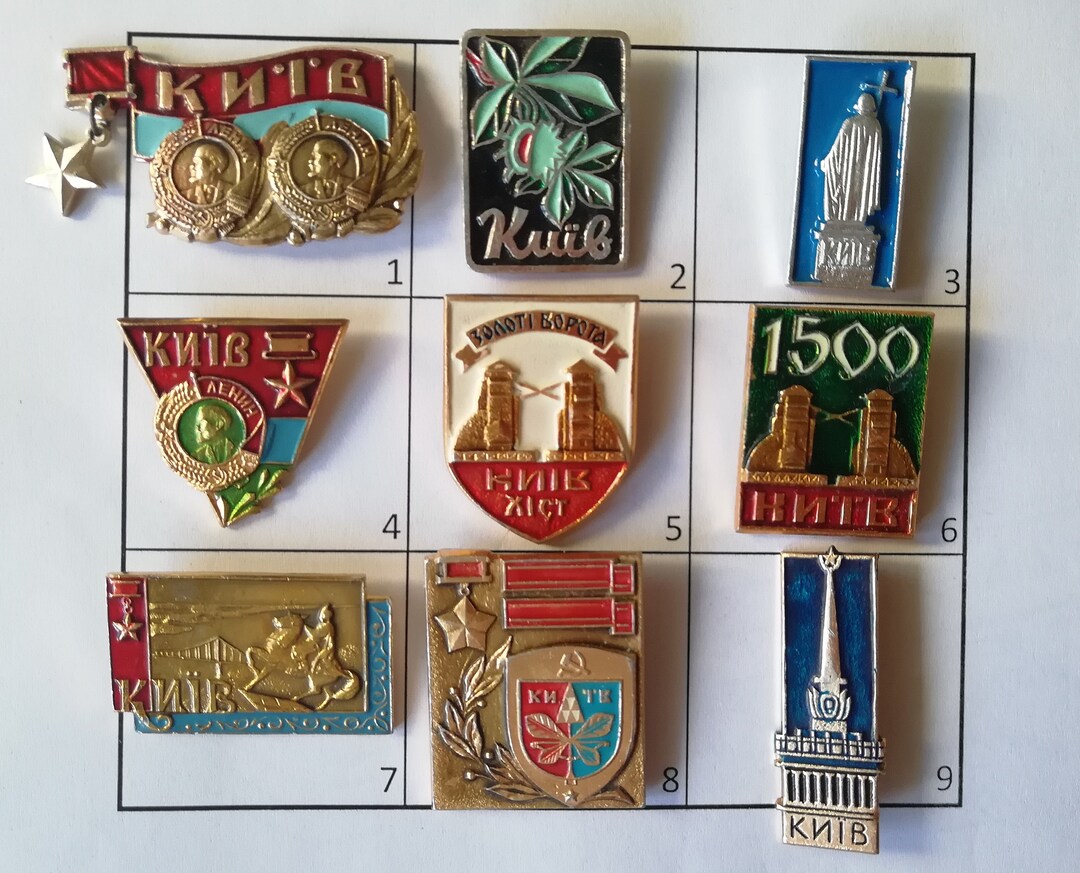 Kyiv, Capital of Ukraine, Soviet Pins, Pick From Set, Vintage Soviet ...
