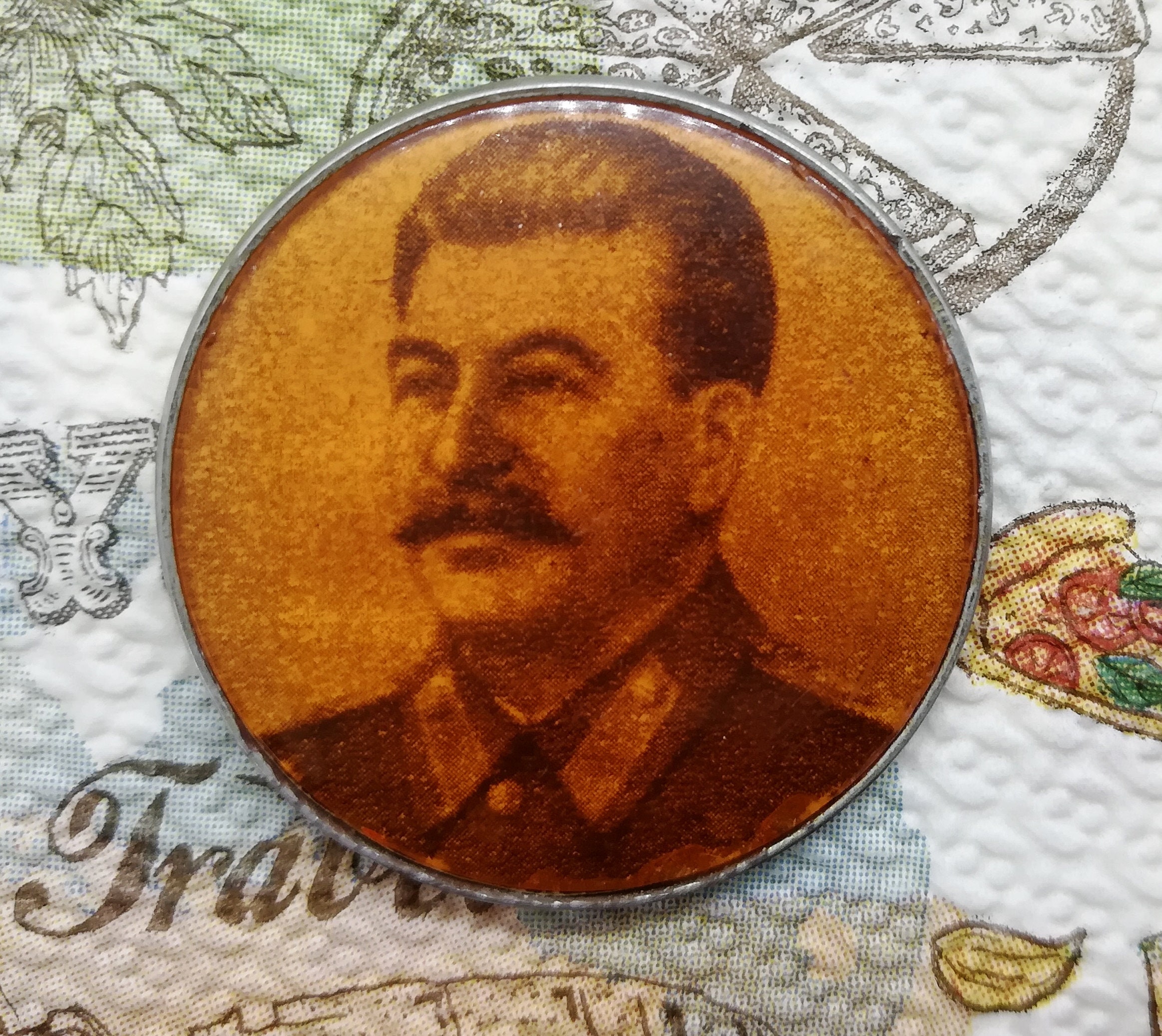 Joseph Stalin badge Vintage Pin Badge Made in USSR. | Etsy