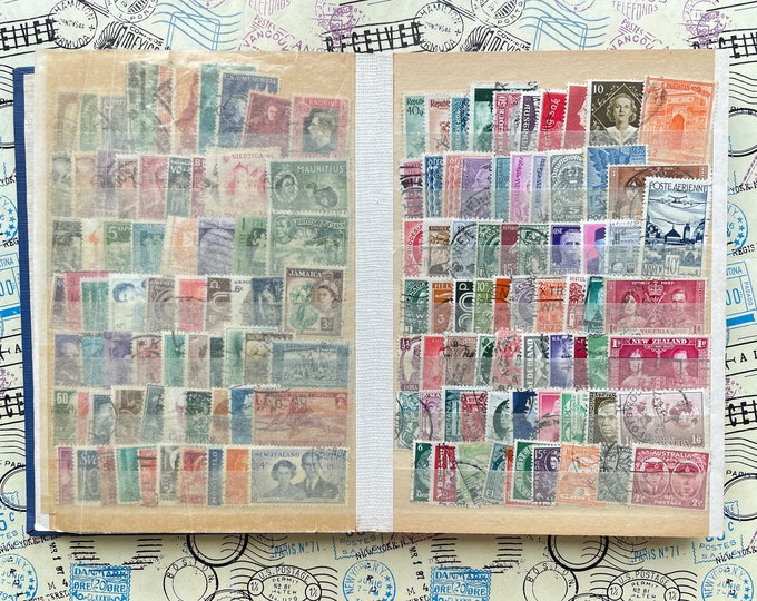Collection of Oldest Stamps, Set of More 1120 Vintage Postage Stamps ...
