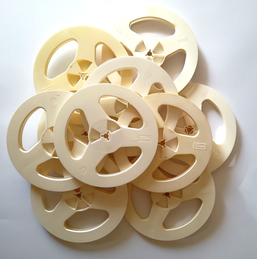 White Empty Reel Spool for Recording Tape 7, 10pcs, for Music Lovers ...