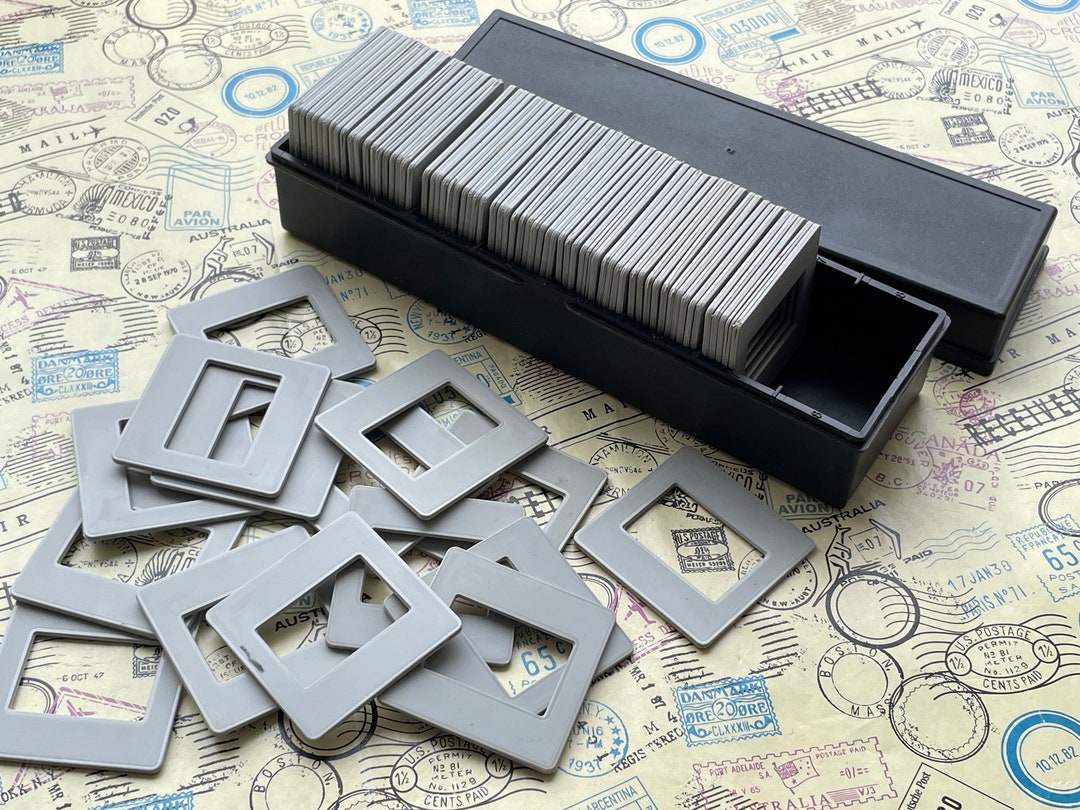 Vintage Soviet Film Slide Frames - 80 Grey Plastic Border Frames ...