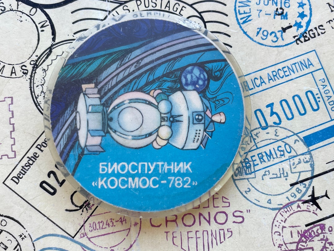Soviet Cosmos Pin Biosputnik Space Badge, Limited Edition Collectible ...