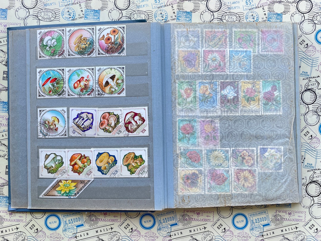 Flora Stamps, Big Stamp-album, Mushrooms Stamps, Philately Album, Big ...