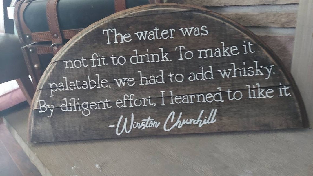 Winston Churchill Whisky Quote, Barrel Painting - Etsy