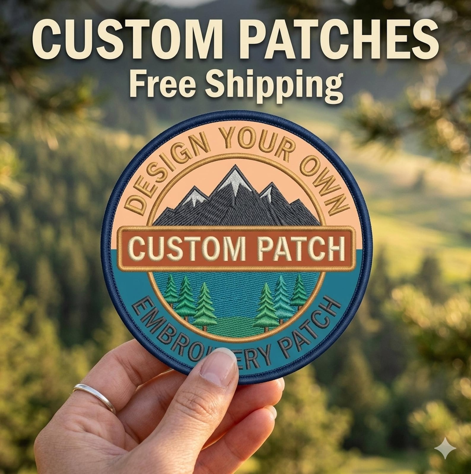 Custom Embroidered Patches, Iron-on, Sew-on, Hook & Loop Backing ...