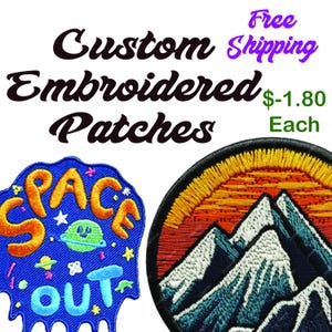 Embroidered Patches, Custom Made Patch, Made to Order, Free Shipping on ...