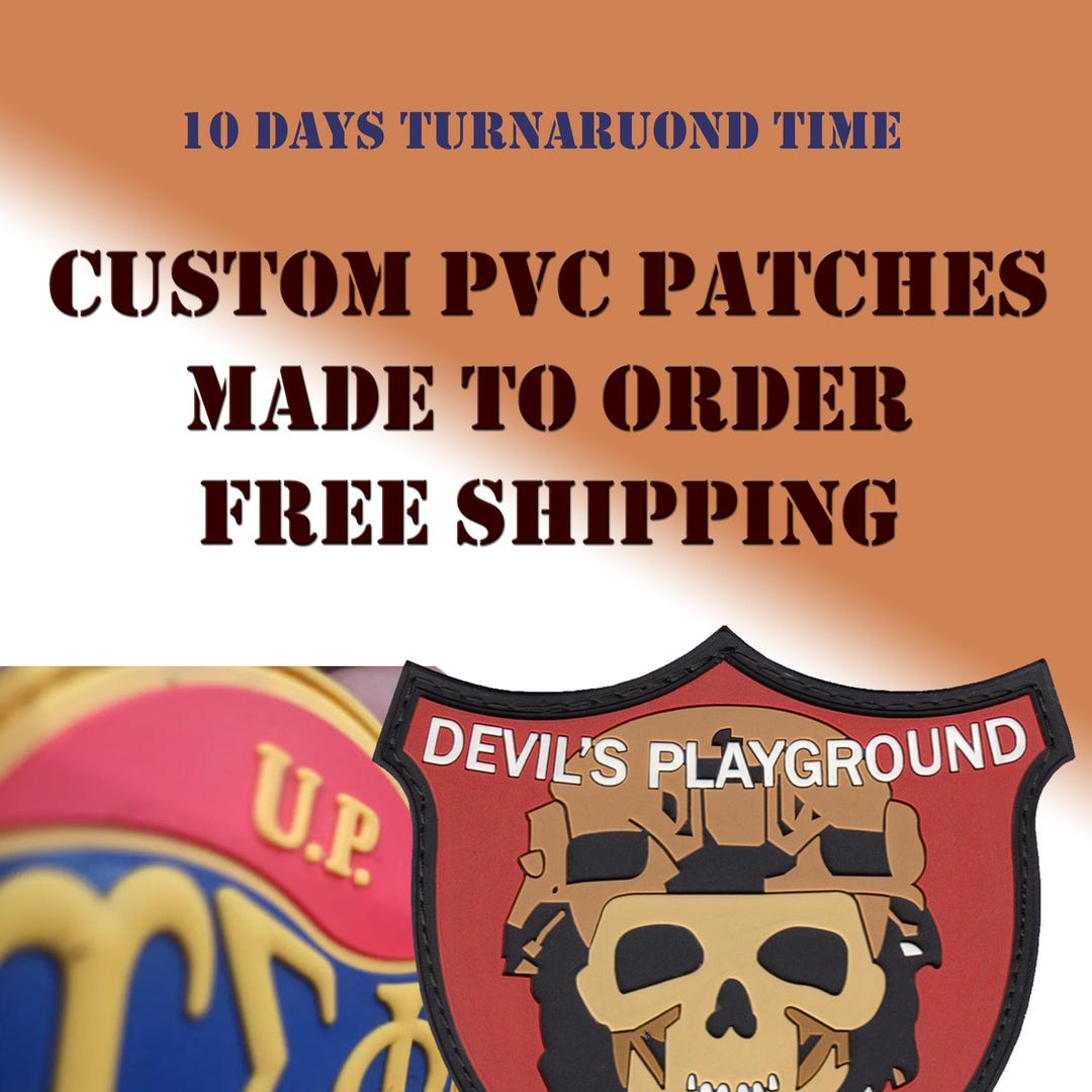 One Custom Patch, PVC or Embroidered, Custom PVC Patches, Wholesale ...