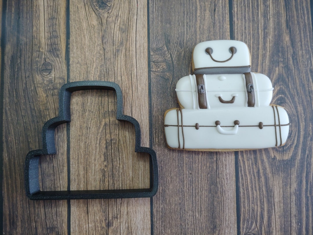 Stack of Luggage Cookie Cutter | 3 Tiered Wedding Cake | Present Stack ...