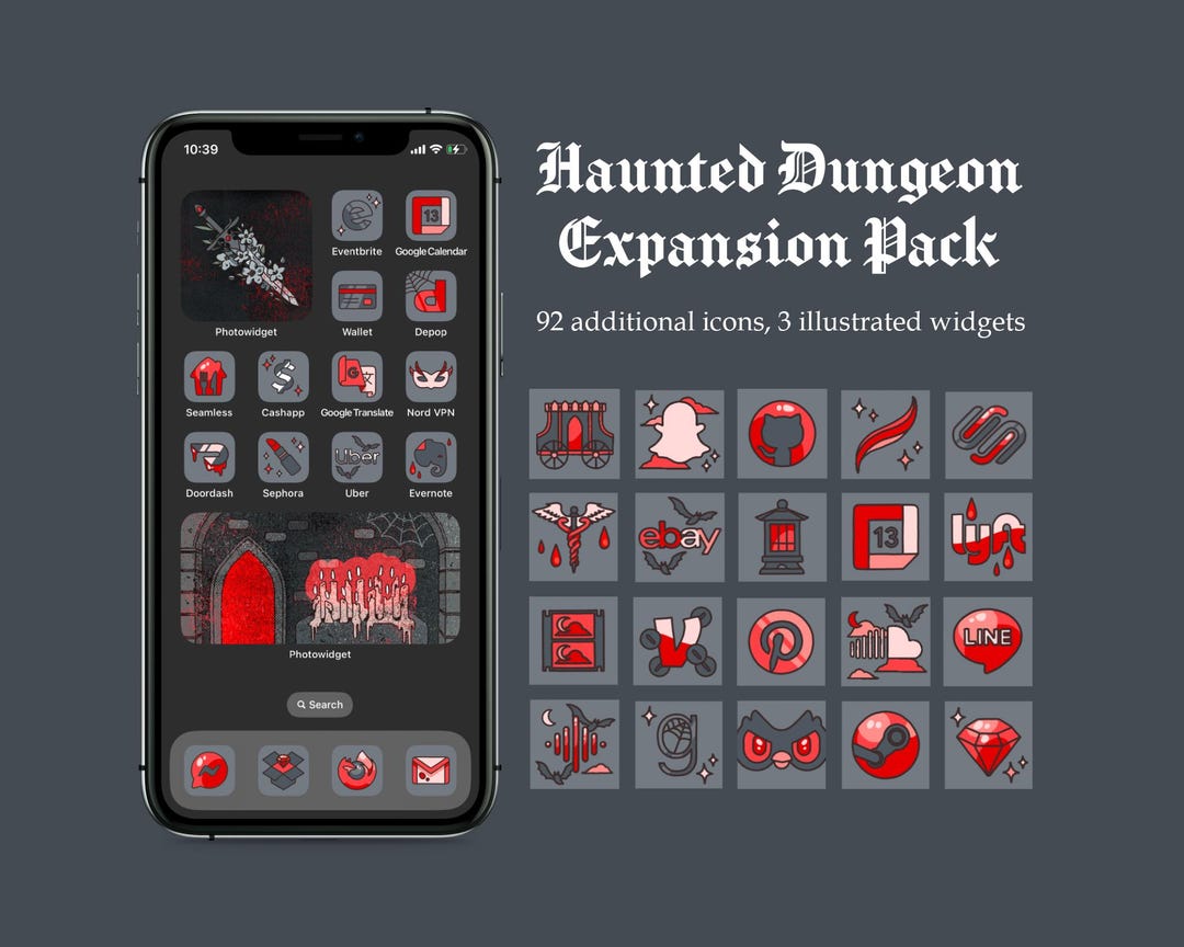 Haunted Dungeon Icon EXPANSION Pack for IOS and Android | Hand Drawn ...