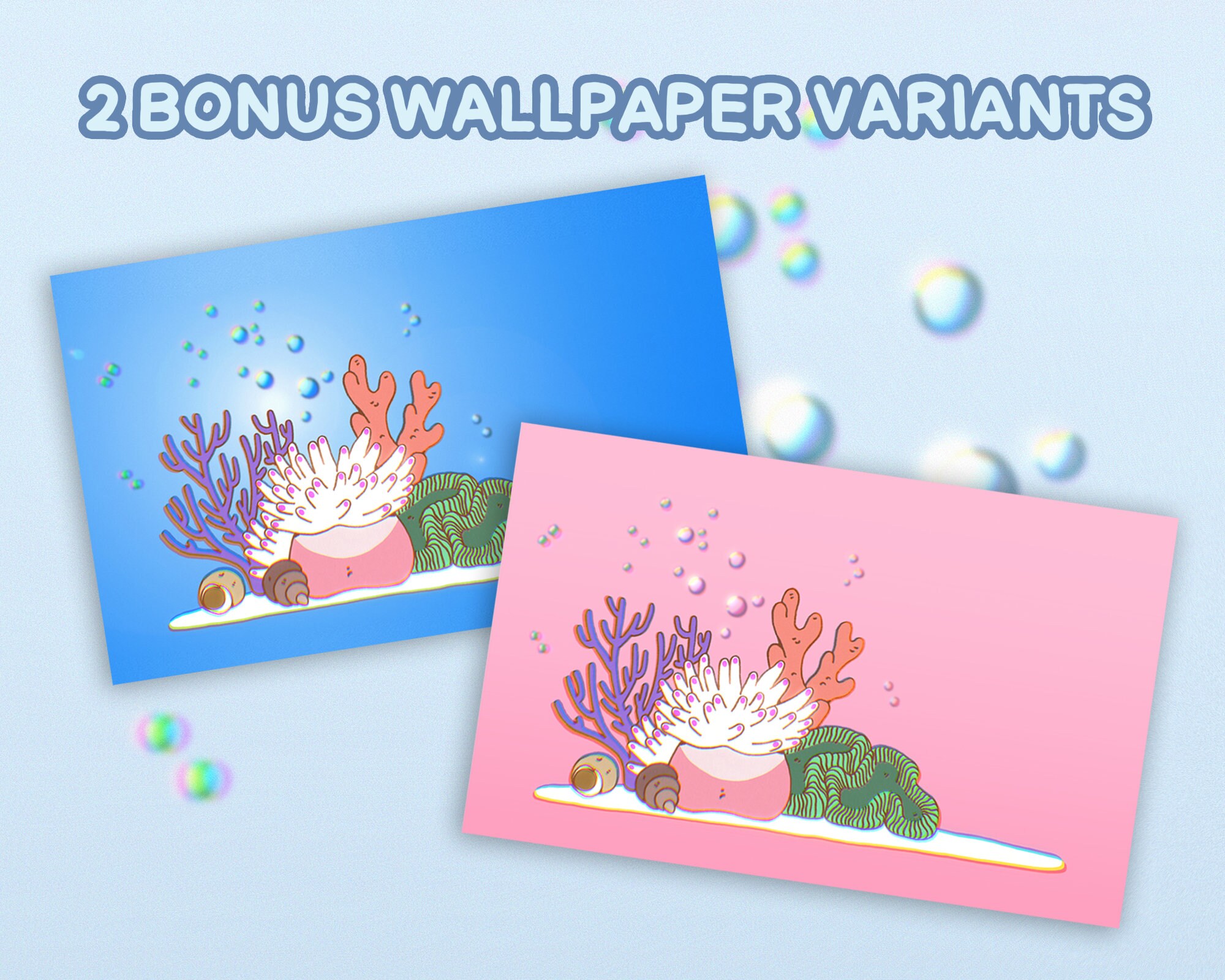 Coral Reef Underwater Icons and Wallpaper Set for Desktop Y2k Aquarium ...
